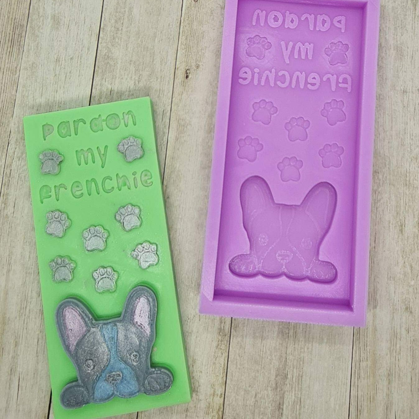 French Bulldog Frenchie Wax Melt Snap Bar Mould – The Mould King
